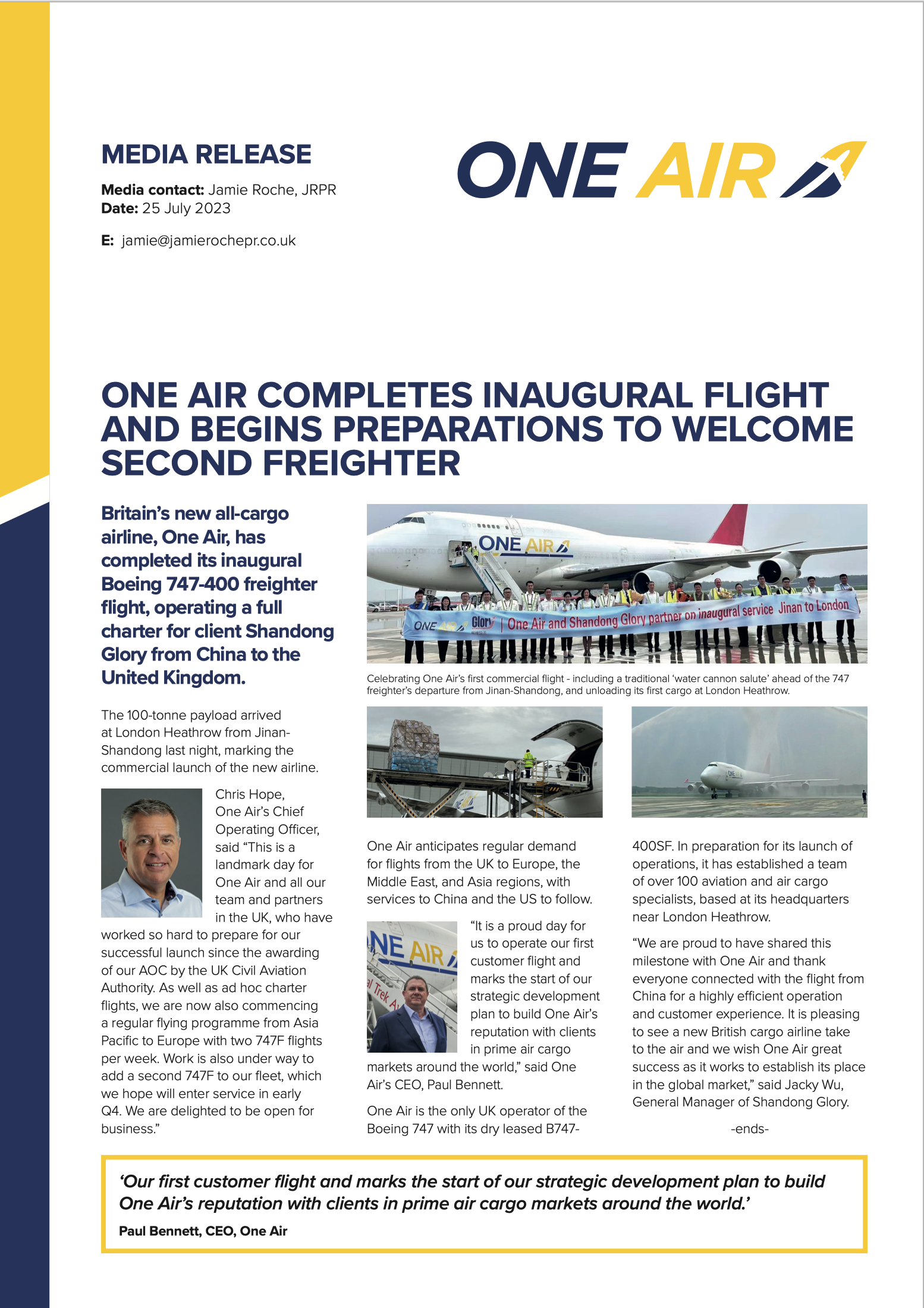 News - Air One Aviation